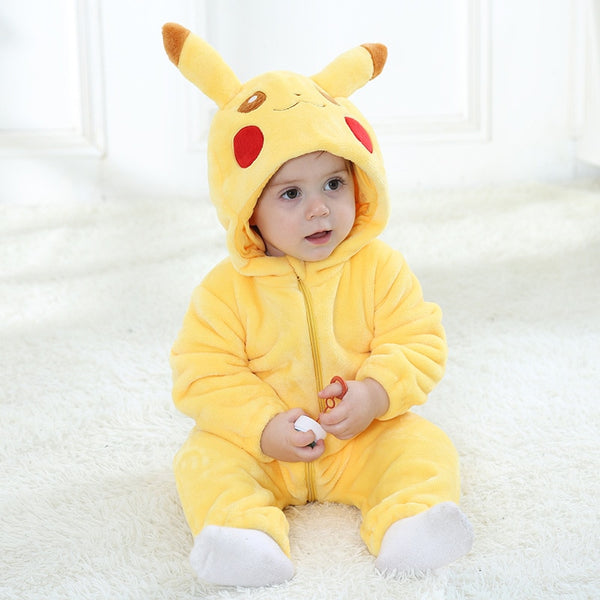 Pikachu Hooded Onesie Baby Clothes - Pokemon Baby Clothes, Costumes ...